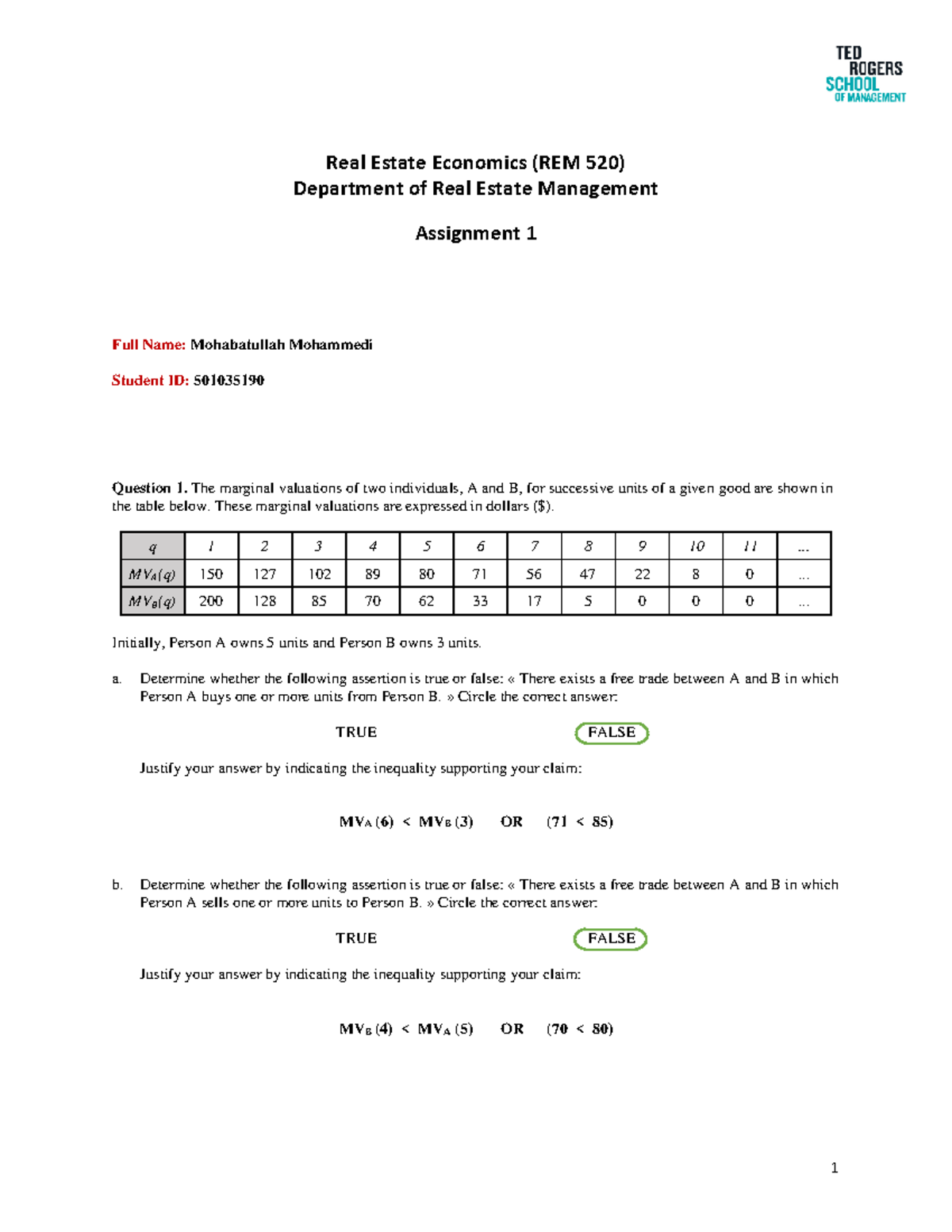 REM520-Assignment 1 - final script - Real Estate Economics (REM 520 ...
