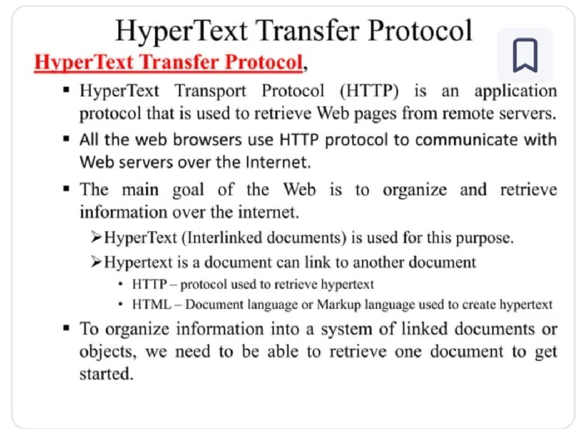 HTTP - Http protocol - HyperText Transfer Protocol HyperText Transfer ...