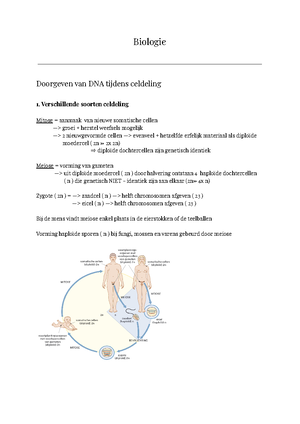 Biogenie 5.2/6.2 BIO HT 1 genetisch materiaal en celdelingen - 1 en ...