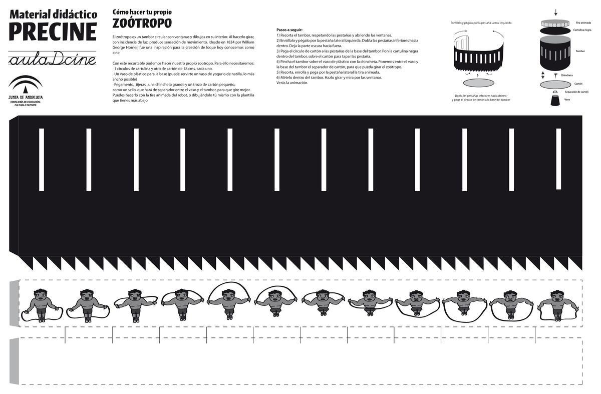 Recortable zootropo 1 def - Material didáctico PRECINE Cómo hacer tu ...