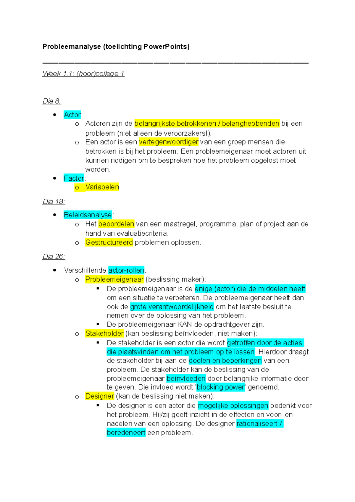 TU Delft Probleemanalyse (toelichting Power Points) - Probleemanalyse ...