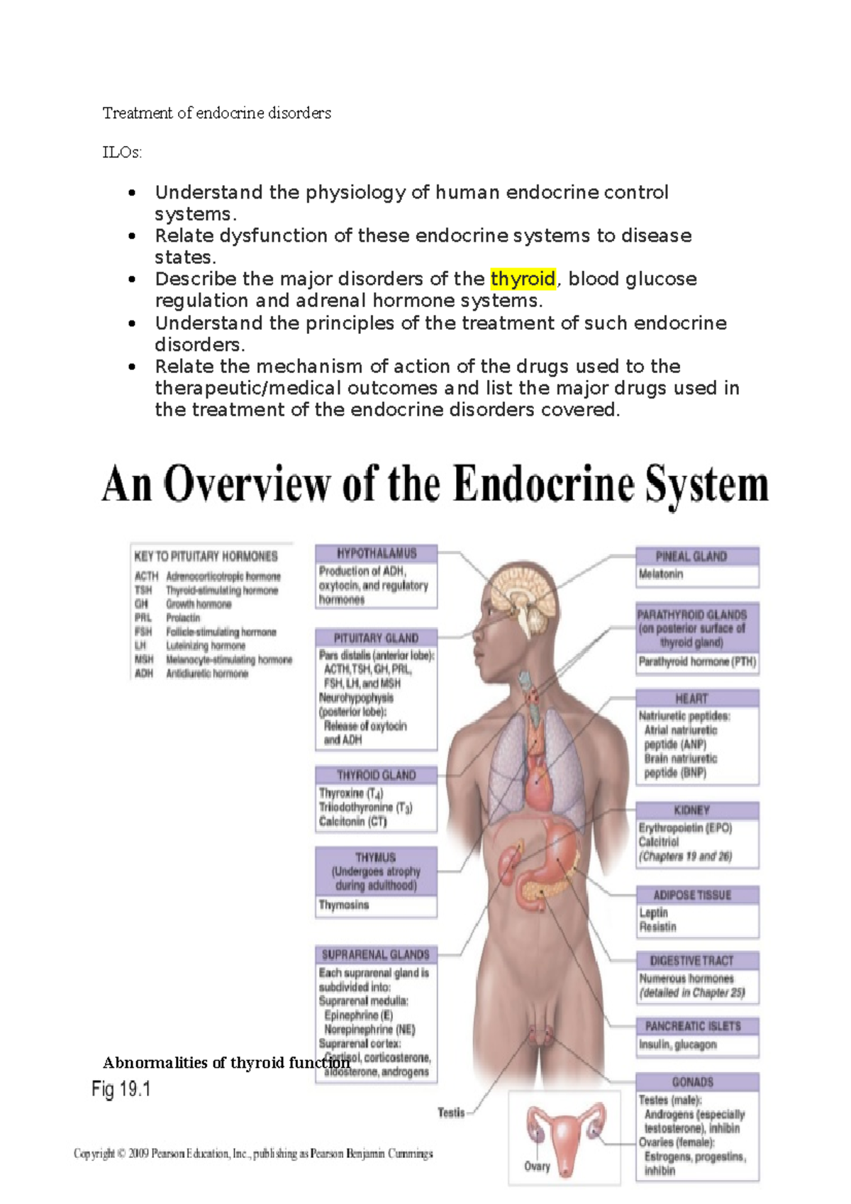 Treatment of endocrine disorders - Treatment of endocrine disorders ...