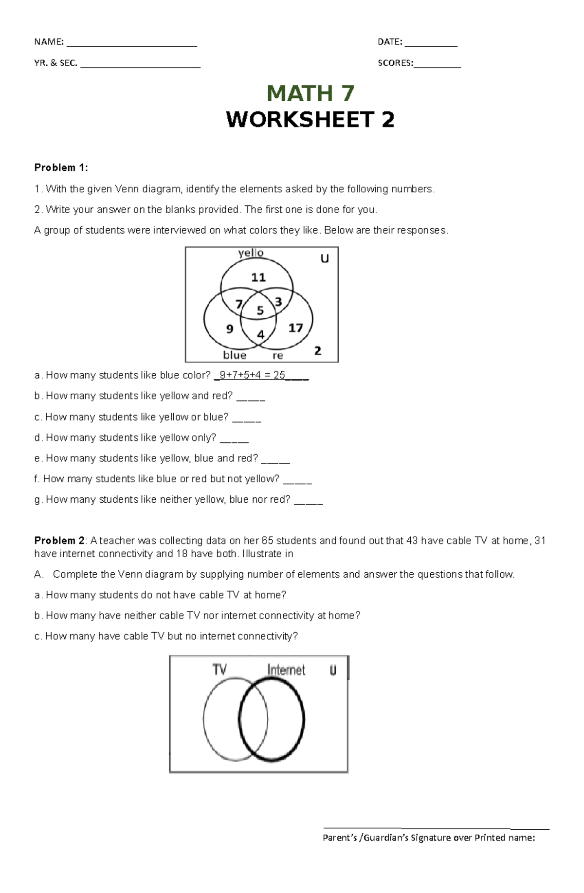 W Orksheet-WEEK2 - It is an activity sheet. - NAME ...