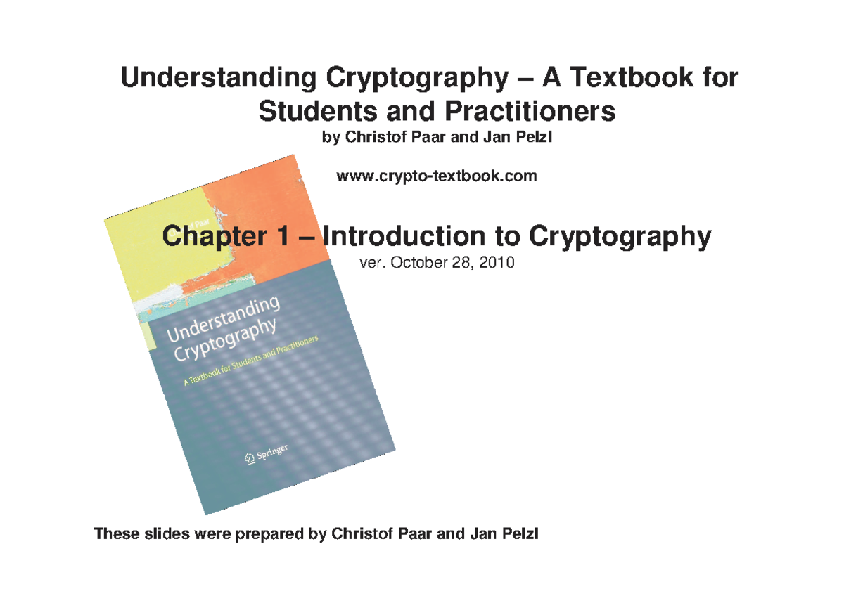 Understanding Cryptography Chptr 1-Intro to Crypto + Historical Ciphers ...