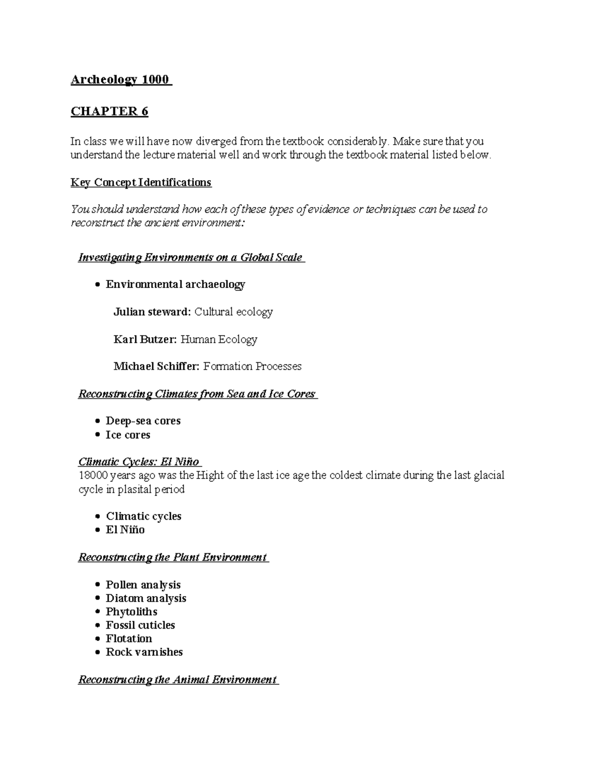 Archeology 1000 ch 6 - Summary Introduction to Archaeology - Archeology ...