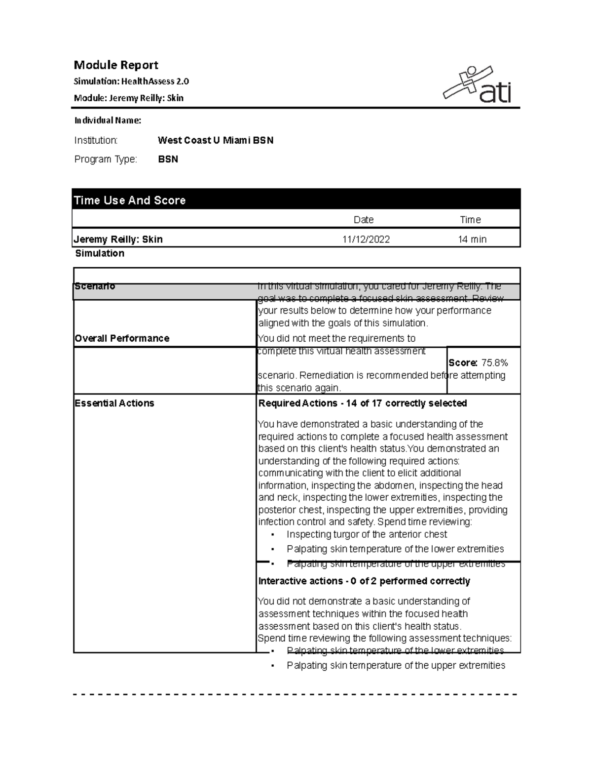 Jeremy Reily Skin Studocu - Institution: West Coast U Miami BSN Program ...