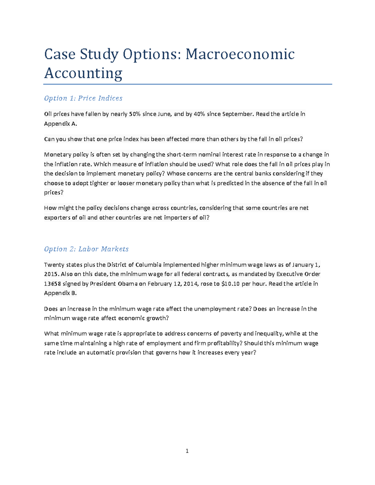 Macroeconomics Accounting - Read the article in Appendix A. Can you ...