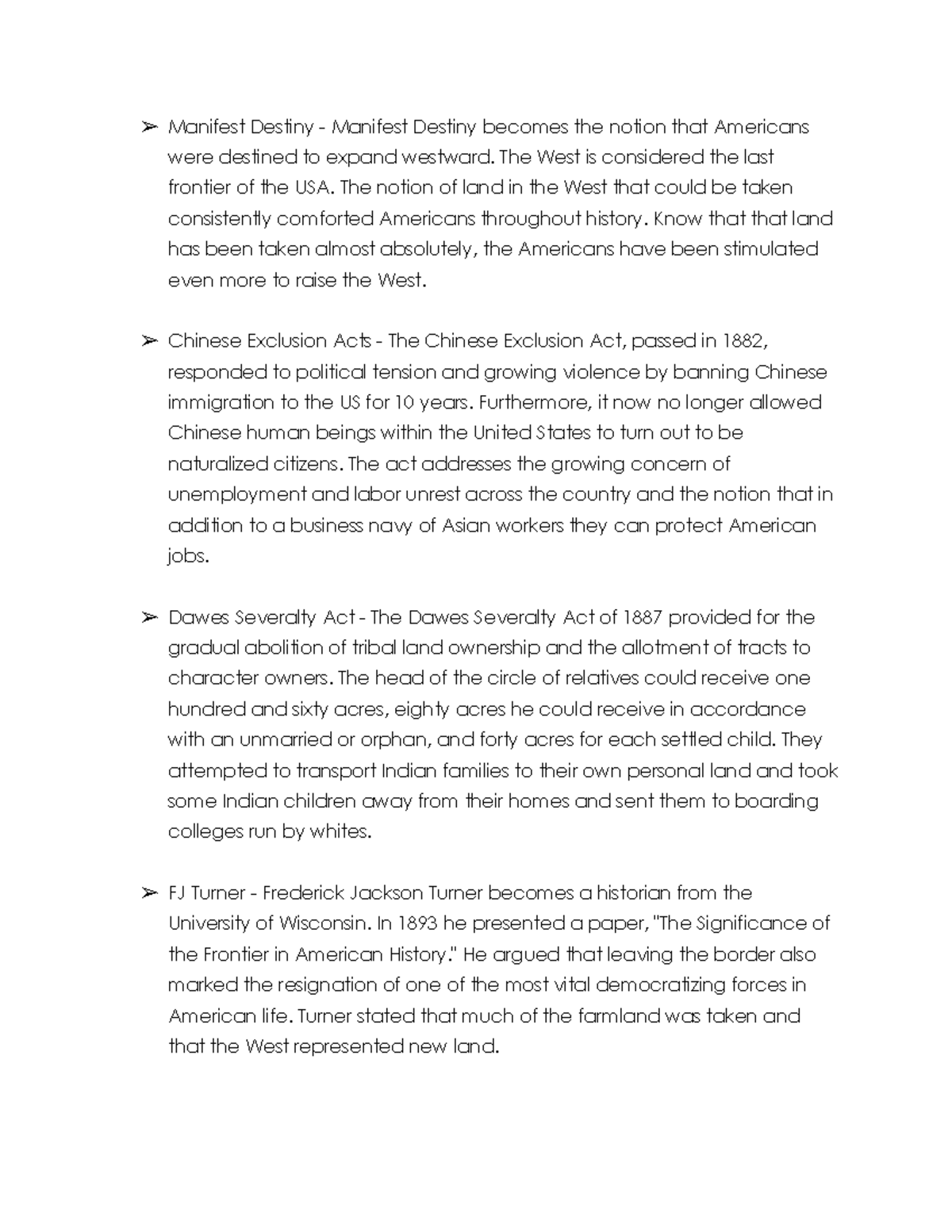 Lecture Notes on Manifest Destiny - Manifest Destiny - Manifest Destiny ...