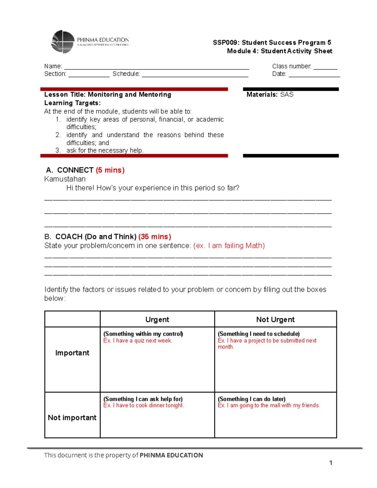 SSP-009 Module-4 Monitoring-and-Mentoring SAS - SSP009: Student Success ...