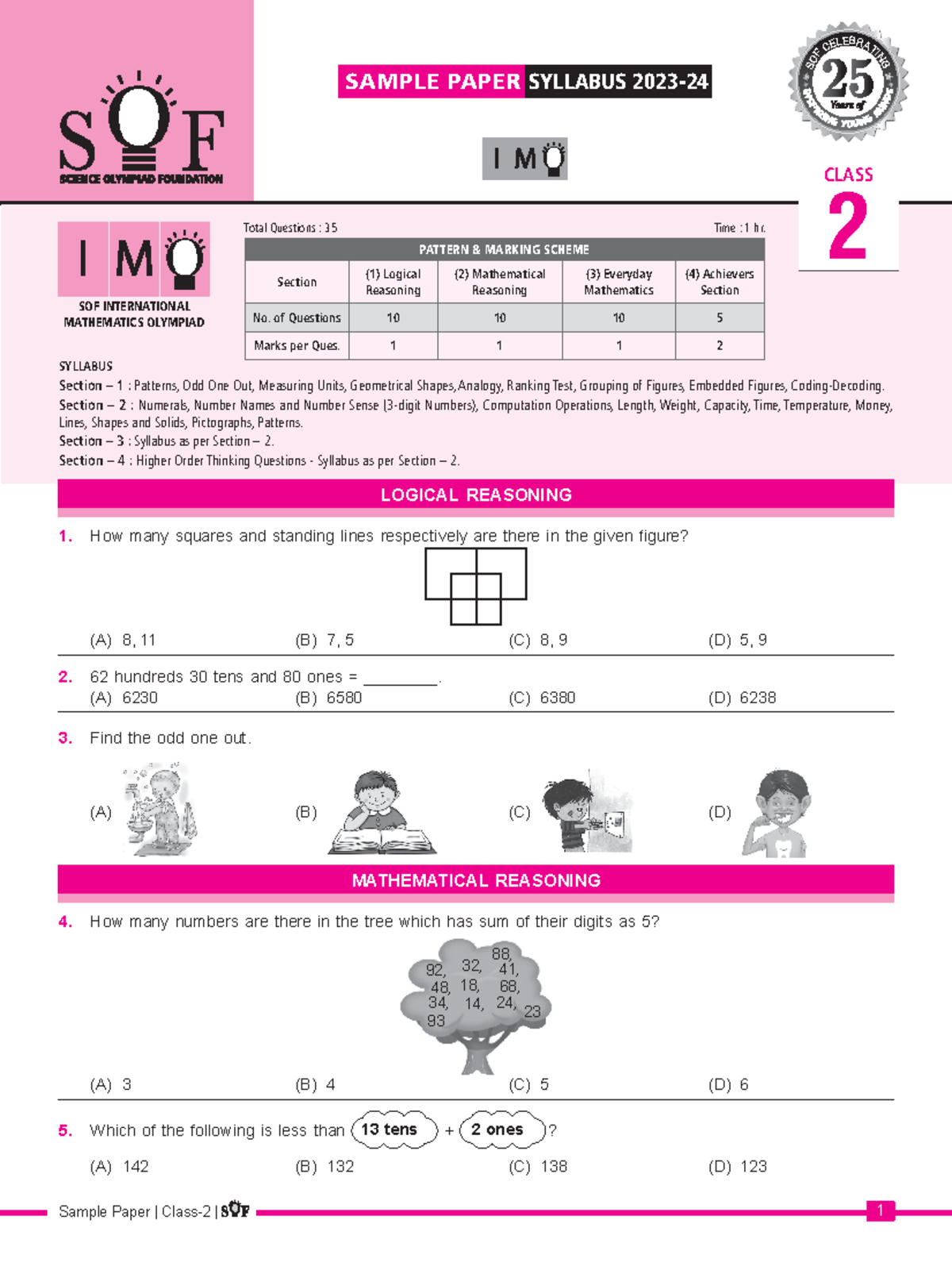 Imo sample paper class-2 - Sample Paper | Class-2 | 1 SAMPLE PAPER ...