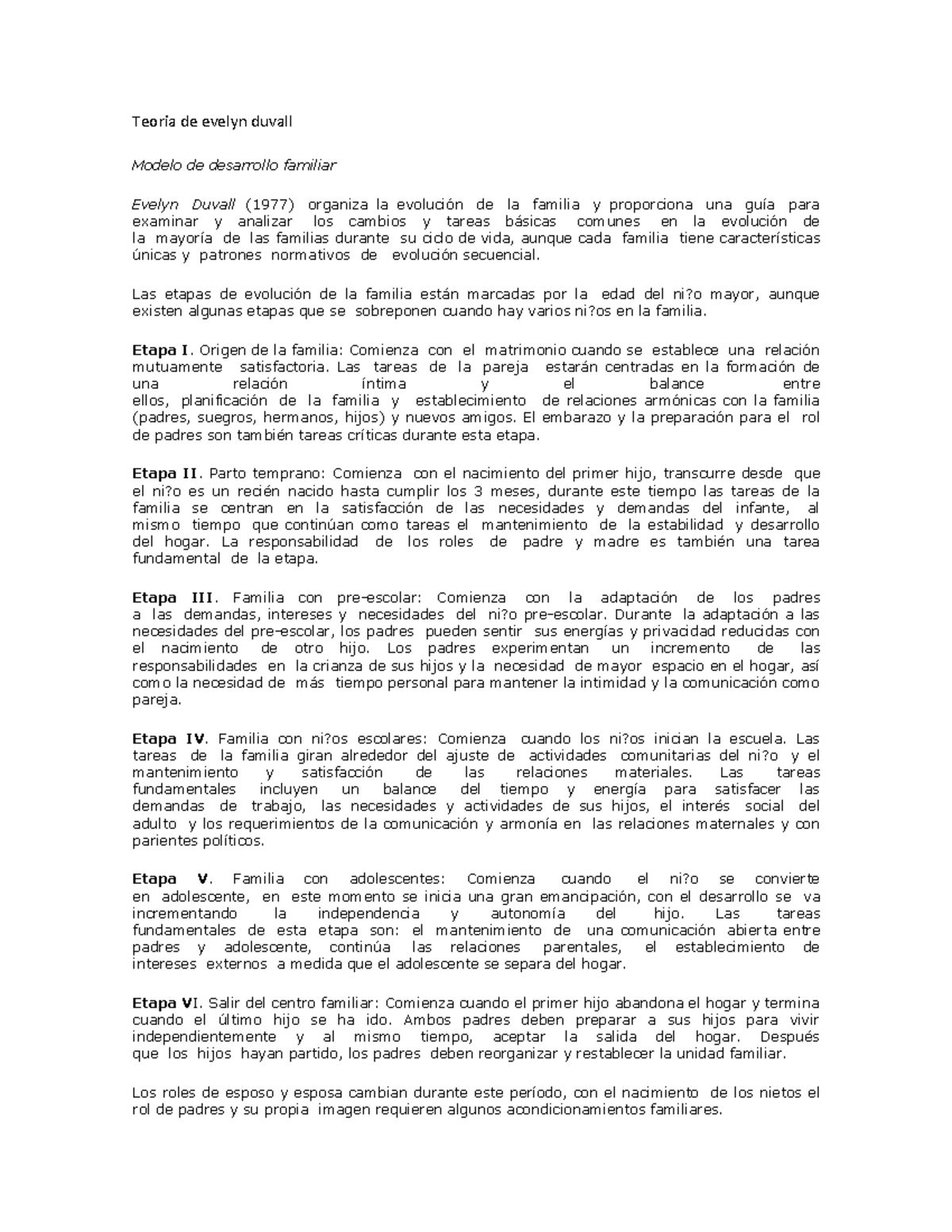 Idoc - Terioria de los ciclos vitales de evelyn duvall - Teoria de ...