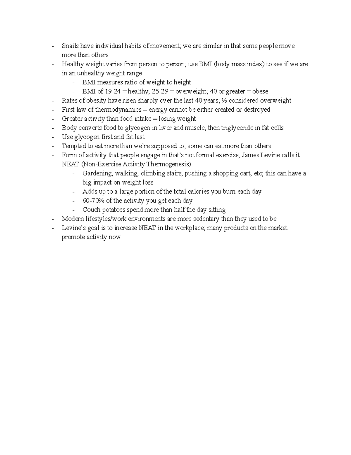 Science of Health - Professor Jim Barbee - BIO 1201 - App State - Studocu