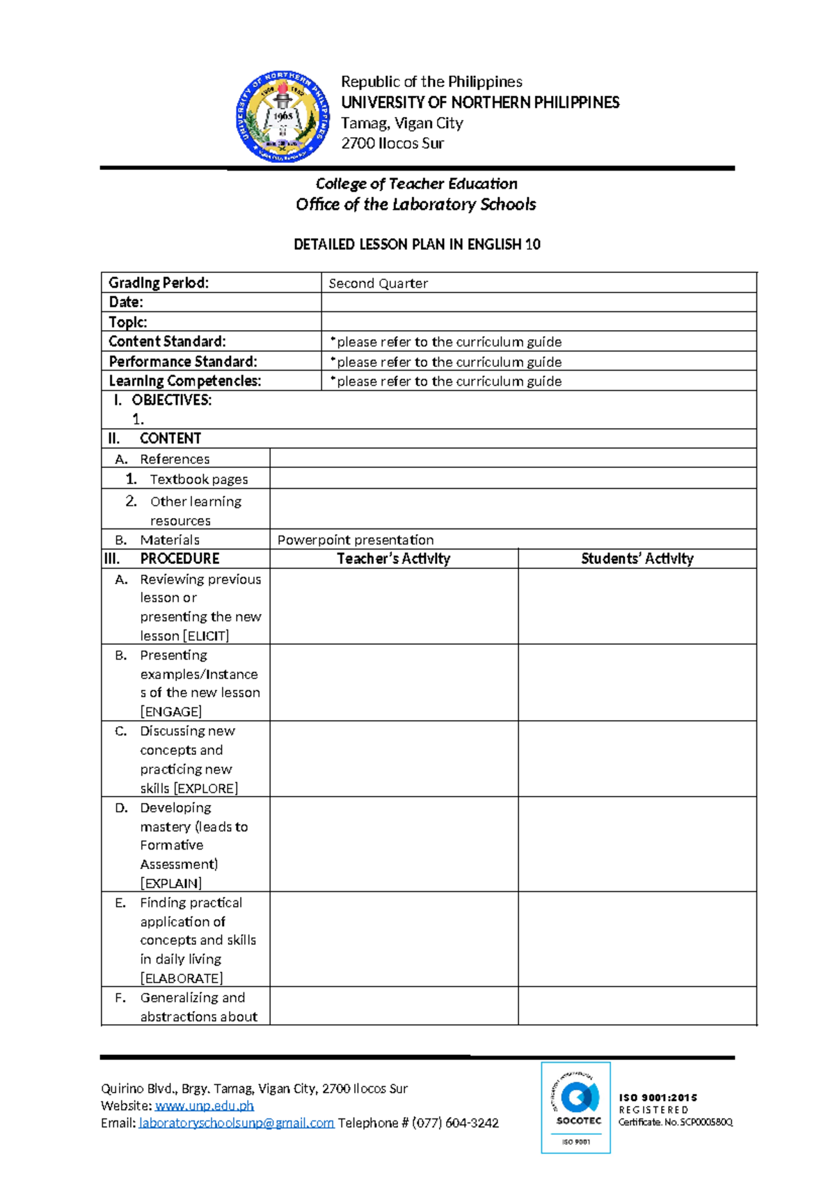 DLP-Format-7E - FORMAT - ISO 9001: R E G I S T E R E D Certificate. No ...