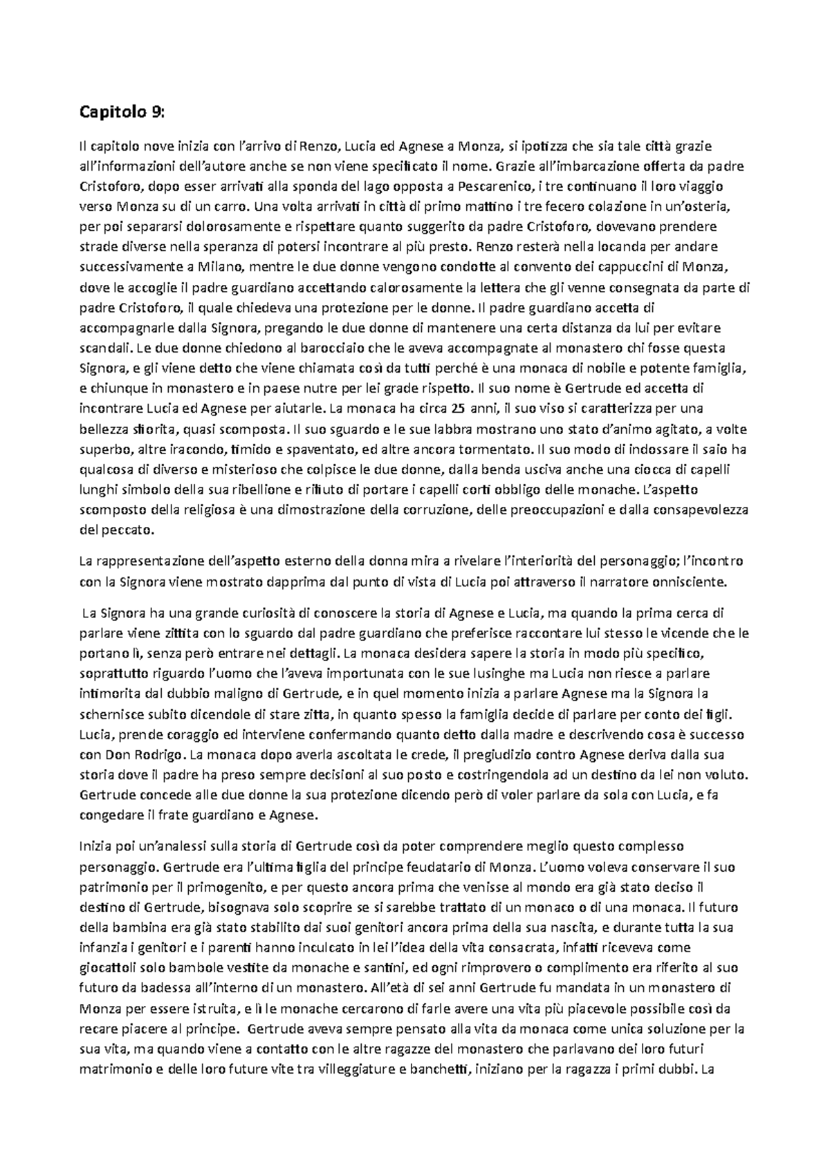 Capitolo 9 promessi sposi - Capitolo 9: Il capitolo nove inizia con l’arrivo di Renzo, Lucia ed ...