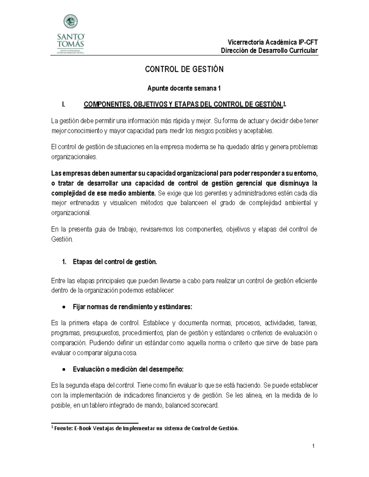 1 1 Apunte - Gestión de persona - DirecciÛn de Desarrollo Curricular CONTROL DE GESTI”N Apunte ...