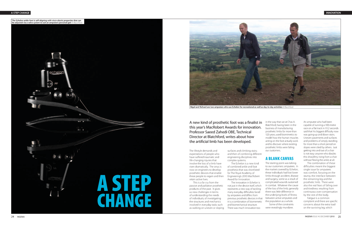A STEP Change - A STEP CHANGE INNOVATION The Echelon ankle-foot is self ...
