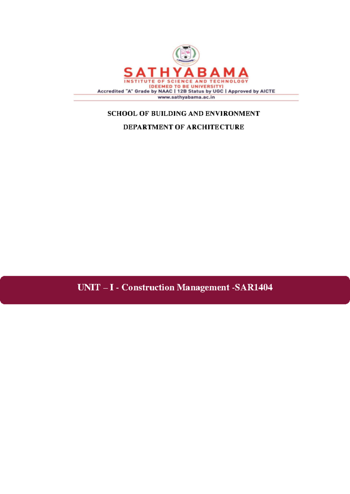 SAR1404 - Summary Diploma in Information Communication Technology ...