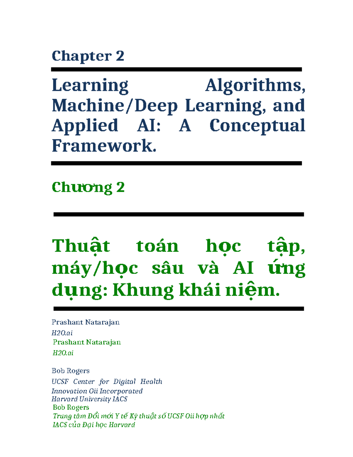 Nmvkt - Summary Trac Nghiem Nhap Mon GV SV V2 - Chapter 2 Learning Algorithms, Machine/Deep ...