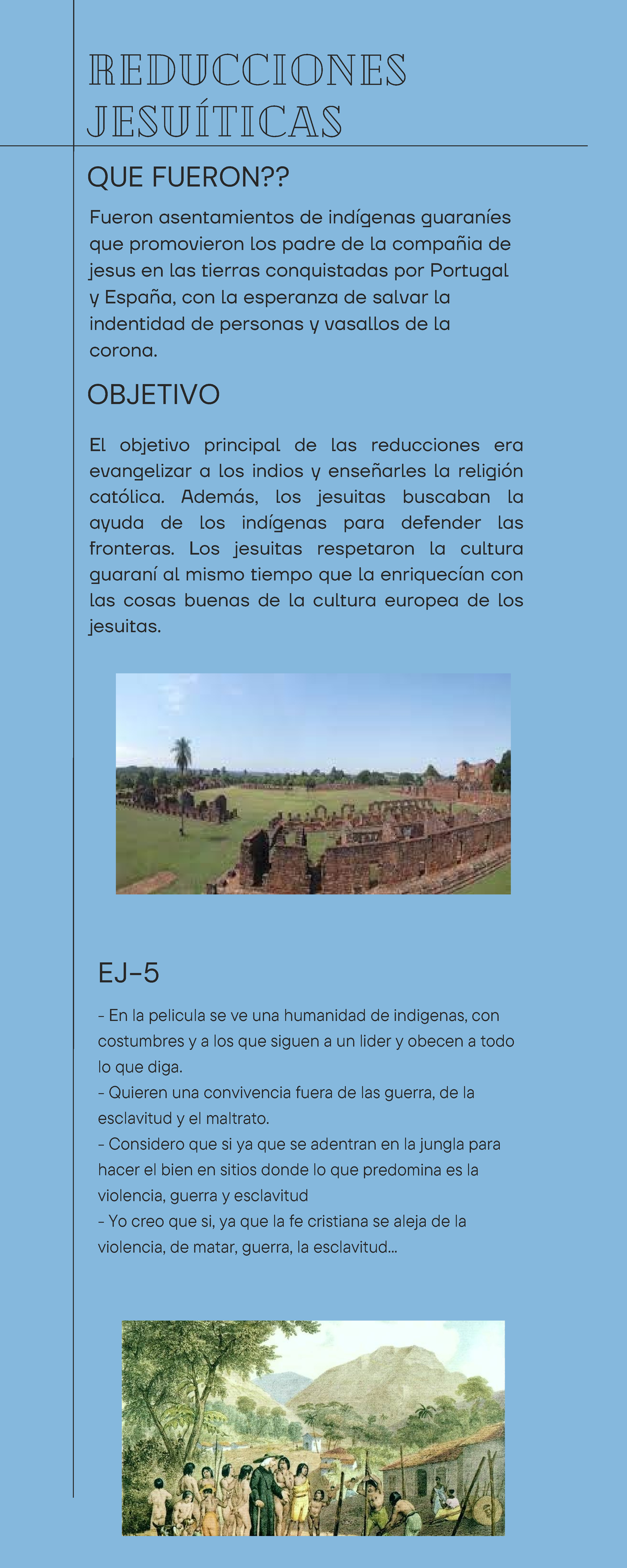Reducciones jesuíticas - REDUCCIONES JESUÍTICAS QUE FUERON?? OBJETIVO ...