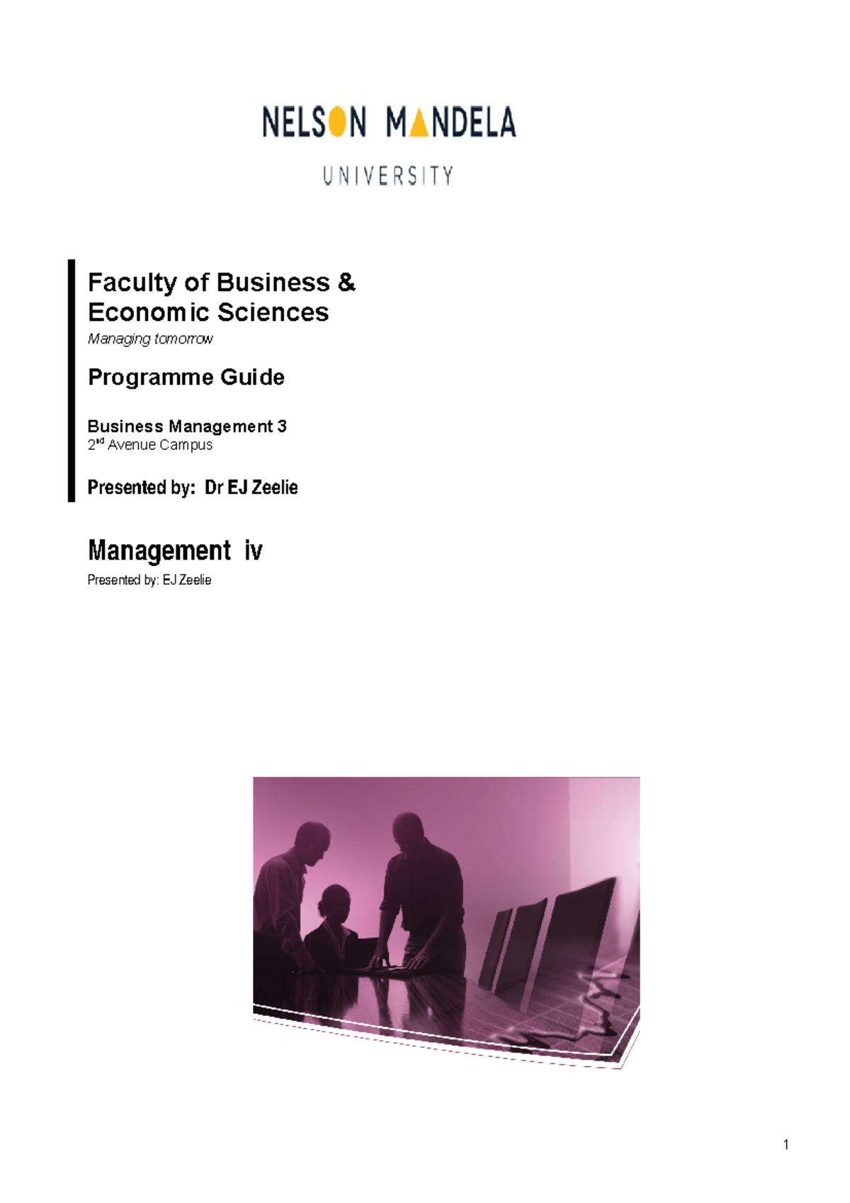 SBM3 Study Guide 2019 - Business management - Faculty of Business ...