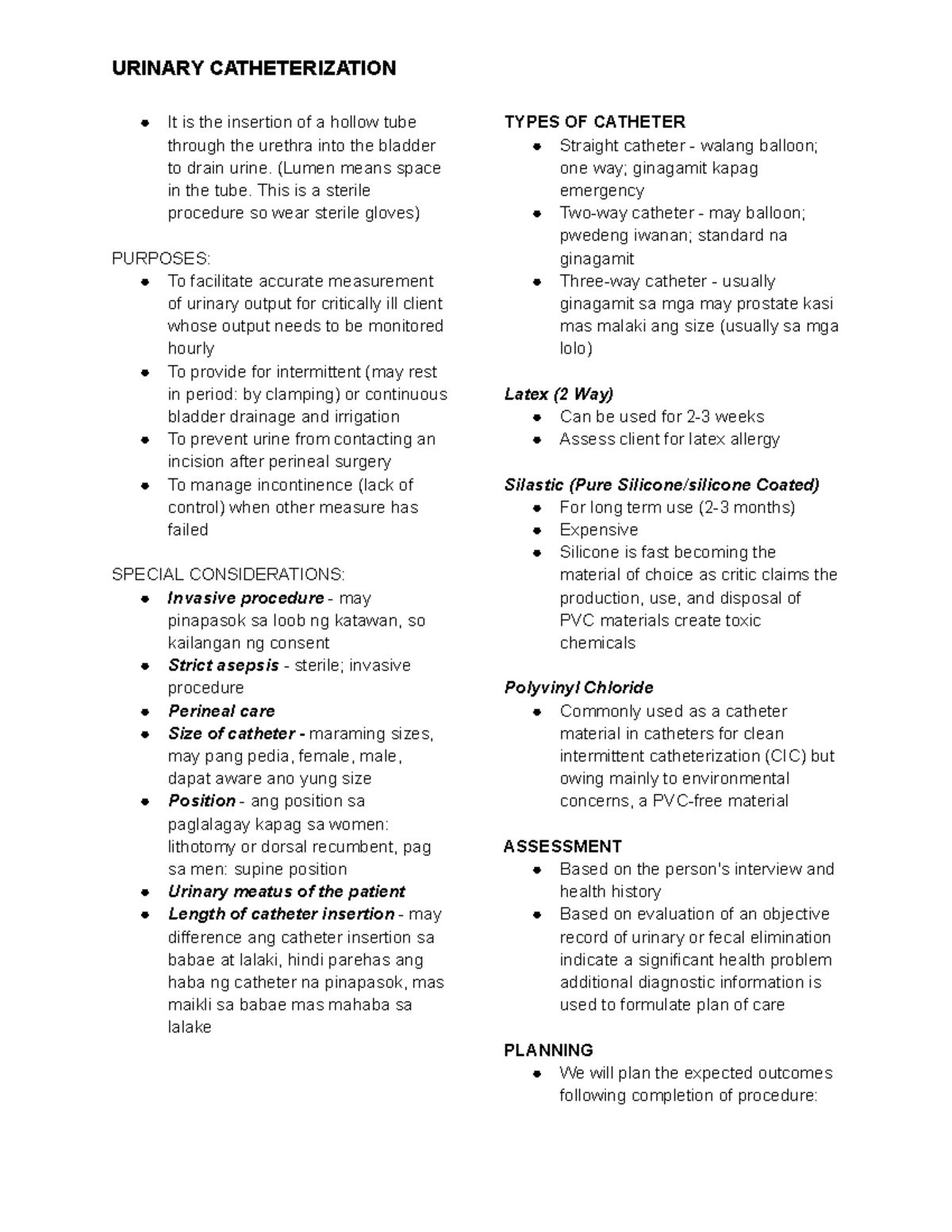 Catheterization - URINARY CATHETERIZATION It is the insertion of a ...