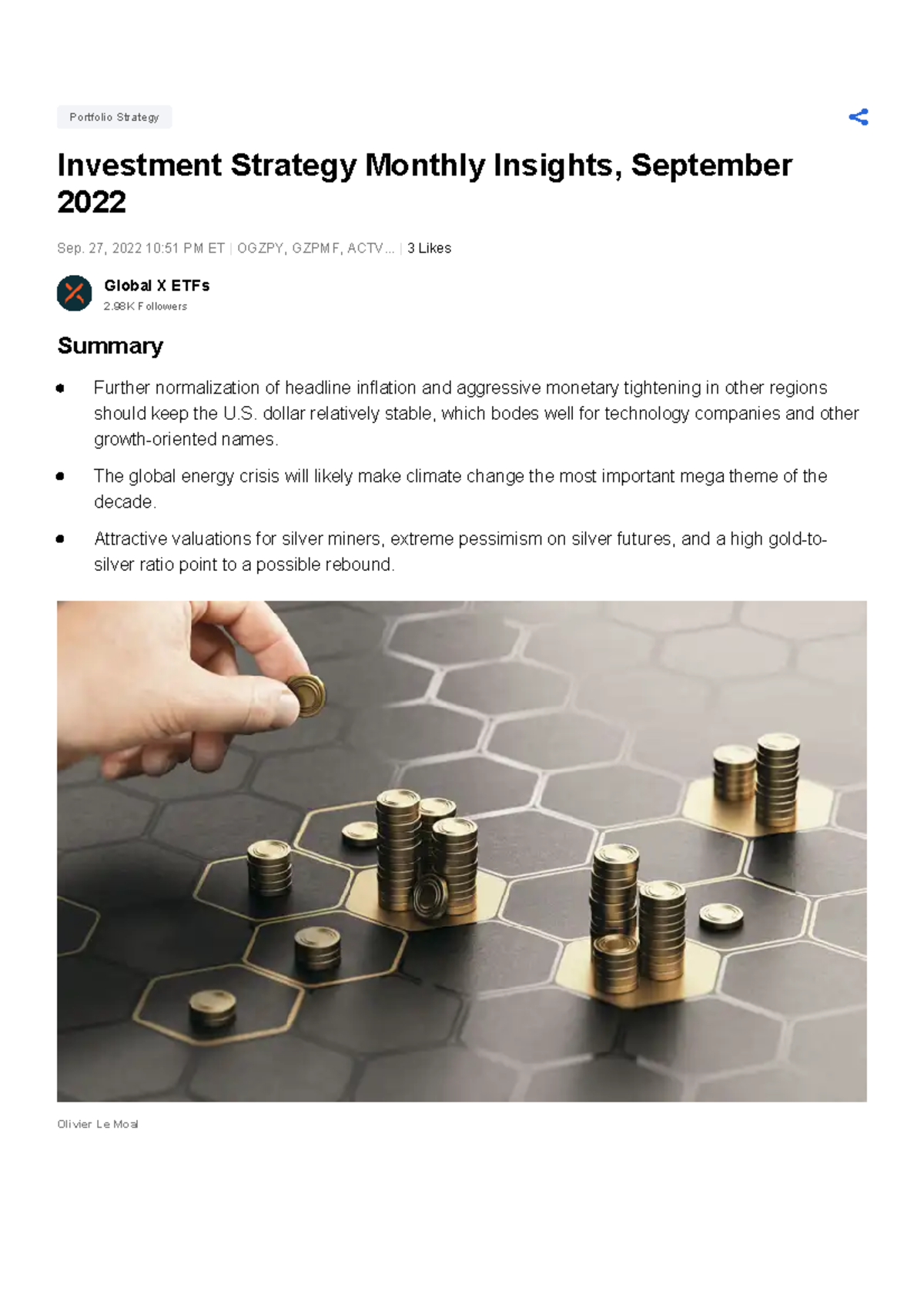 Investment Strategy Monthly Insights, Sep 2022 (Seeking Alpha) - Investment Strategy Monthly ...