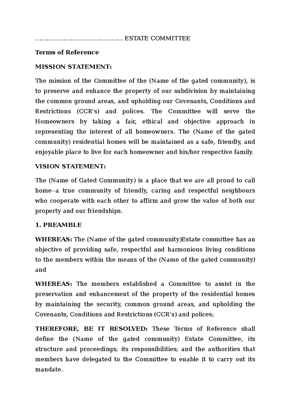 TOR - Terms of Reference ...