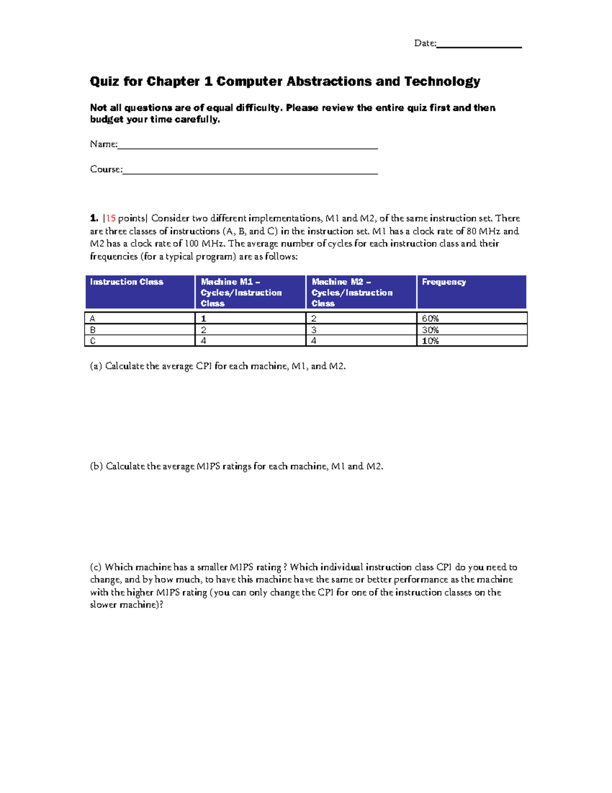 Kien-truc-may-tinh truong-van-cuong quiz-for-chapter-1 - [cuuduongthancong - Date: Quiz for ...