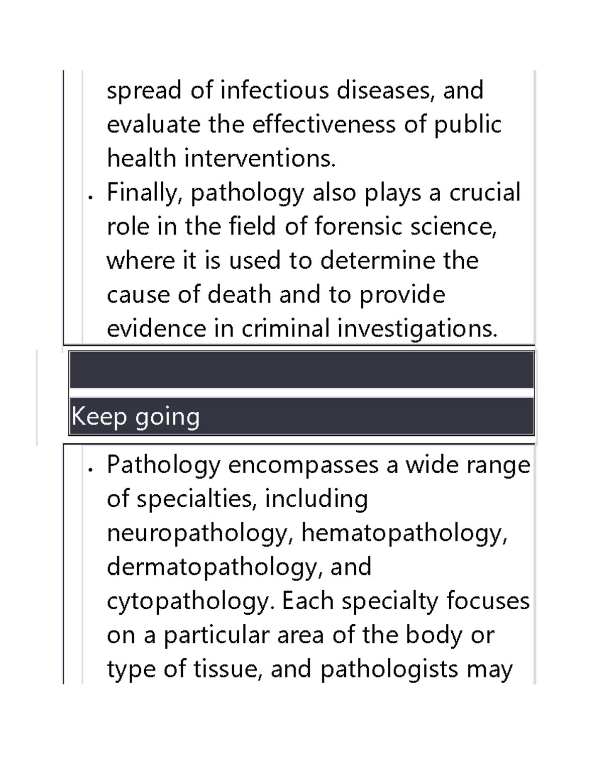 Pathology 5-8 - spread of infectious diseases, and evaluate the ...