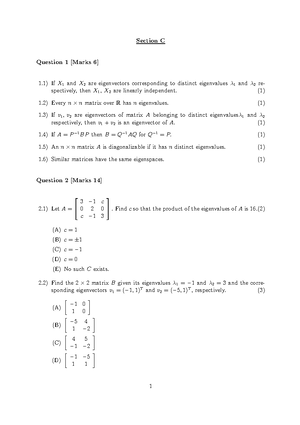 Chapter 4 (Engivalues & Diagonalization Of Matices) - CHAPTER 4 ...
