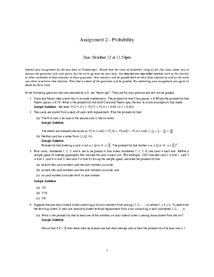 Discrete Mathematics 2020 Assignment four - CSCA67 - U of T - Studocu