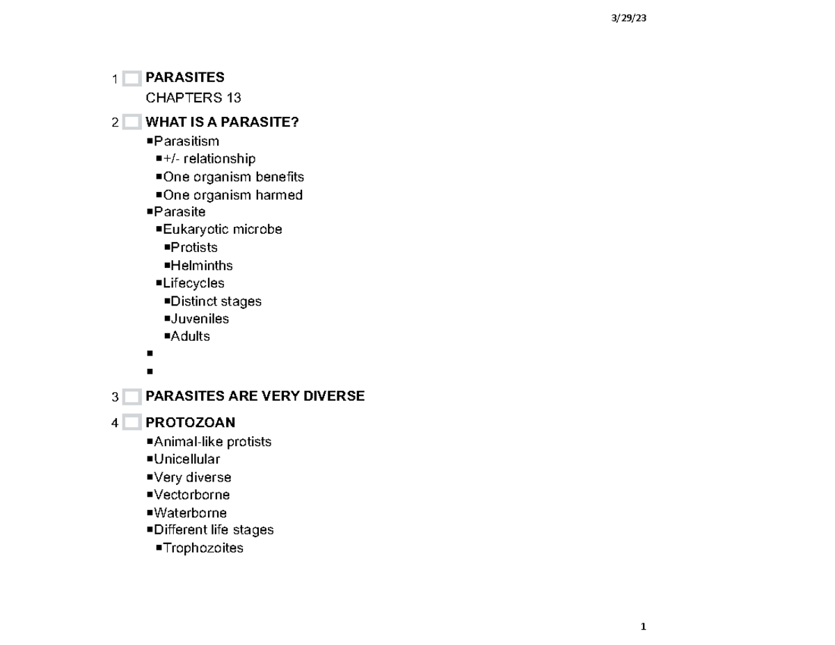 Lec13 Parasites Lecture 13 329 1 Parasites Chapters 13 What Is A Parasite ¡parasitism