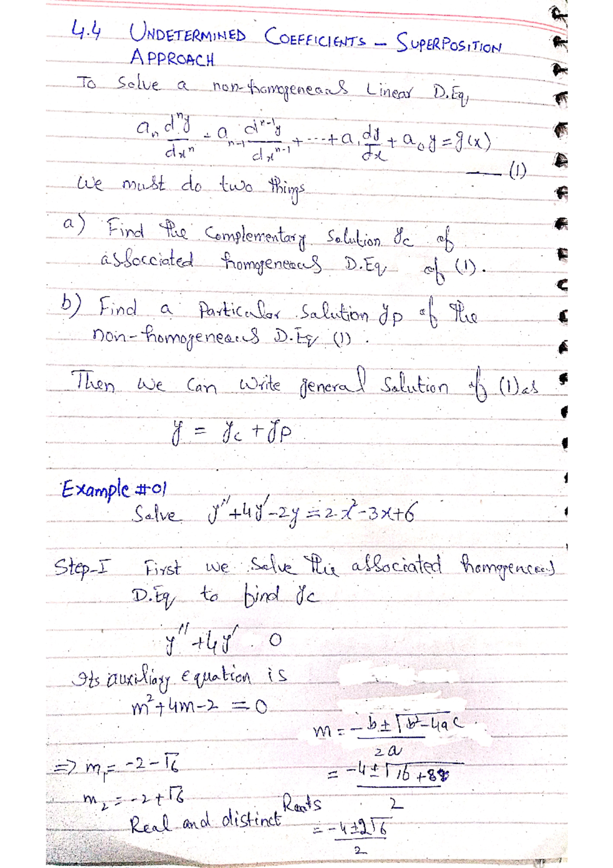 Sec # 4 - Lecture notes 1 exercise number 4.4. This is important for ...