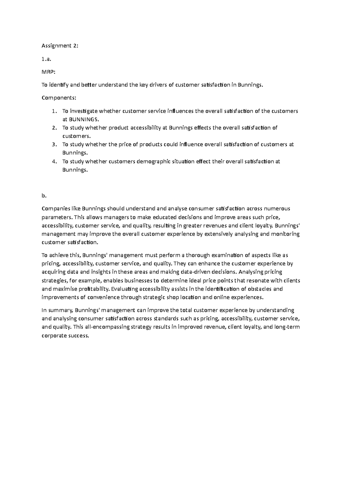 Assignment 2 - MKF2121 - Monash - Studocu