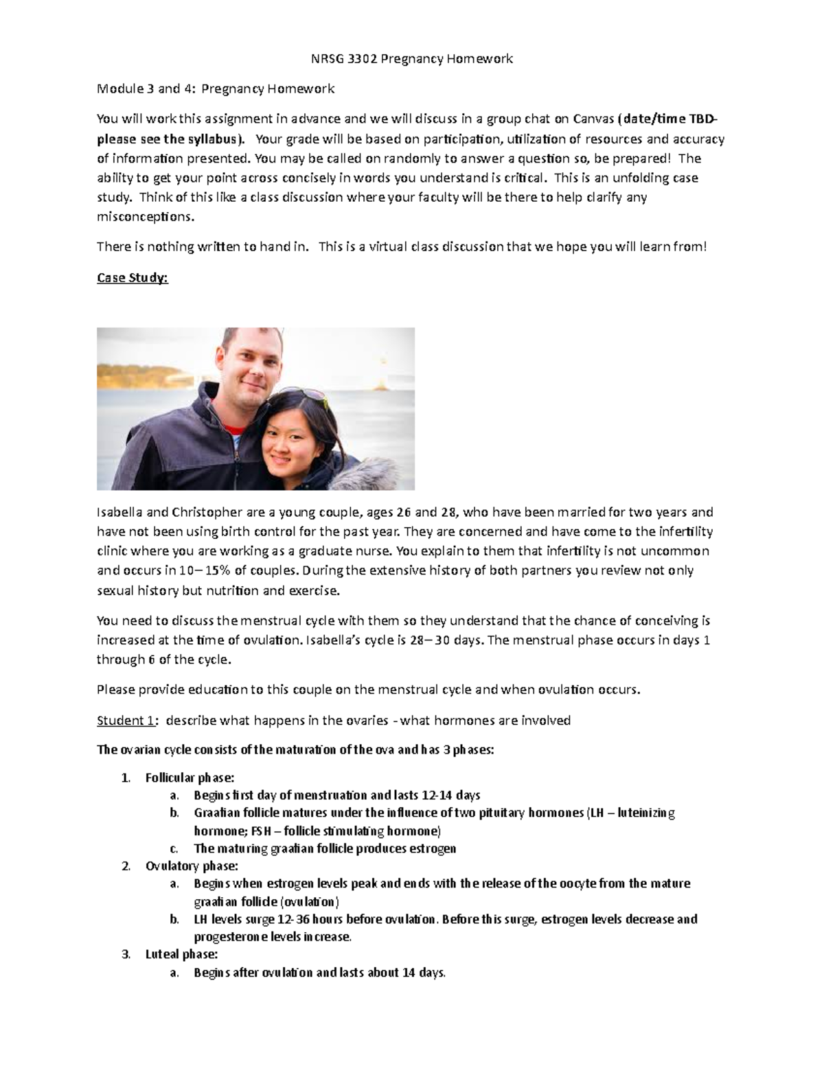 Module 3 and 4 homework rev - Module 3 and 4: Pregnancy Homework You ...