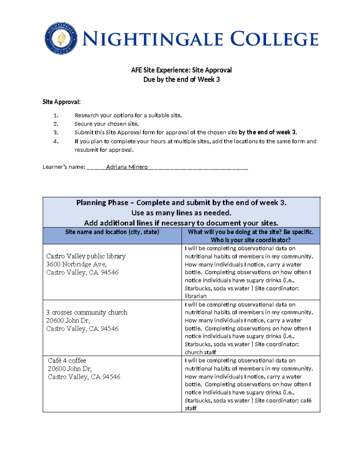 AFE Site Experience - Site Approval - AFE Site Experience: Site ...