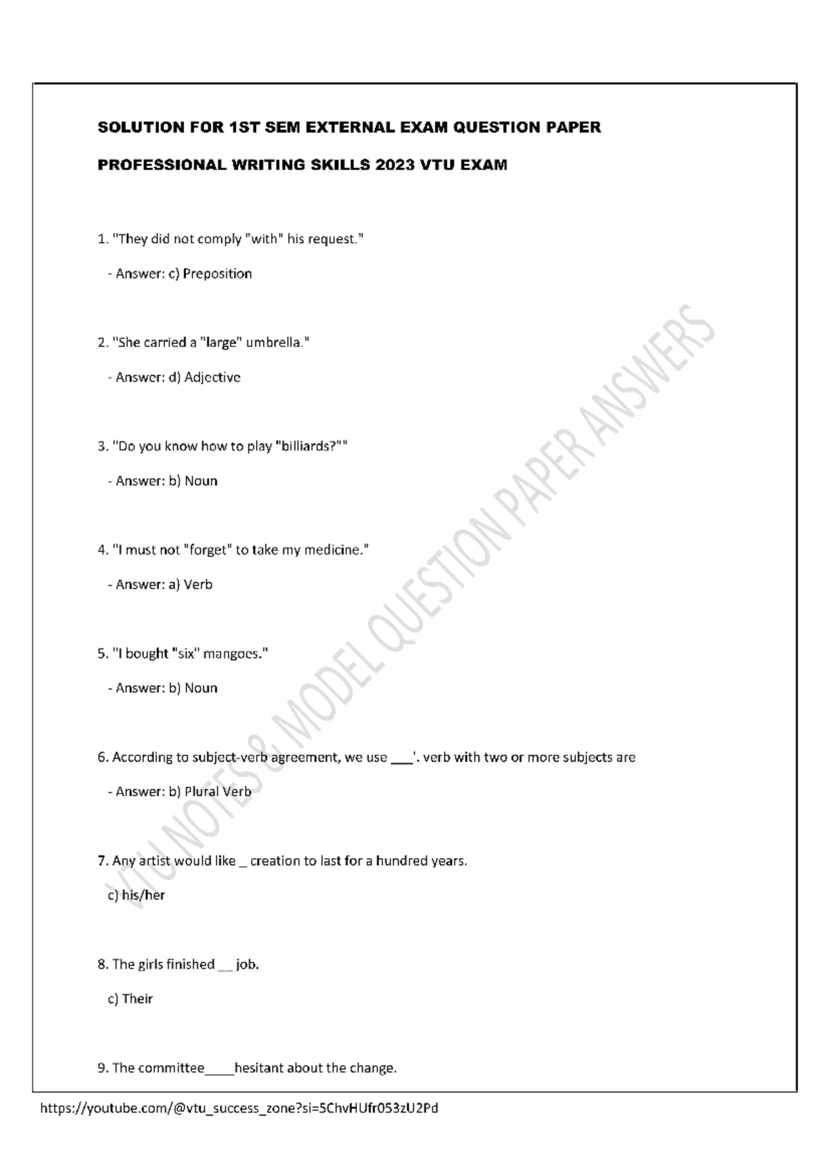 Solution FOR ALL 1ST SEM External EXAM Question PA 231012 214346 ...