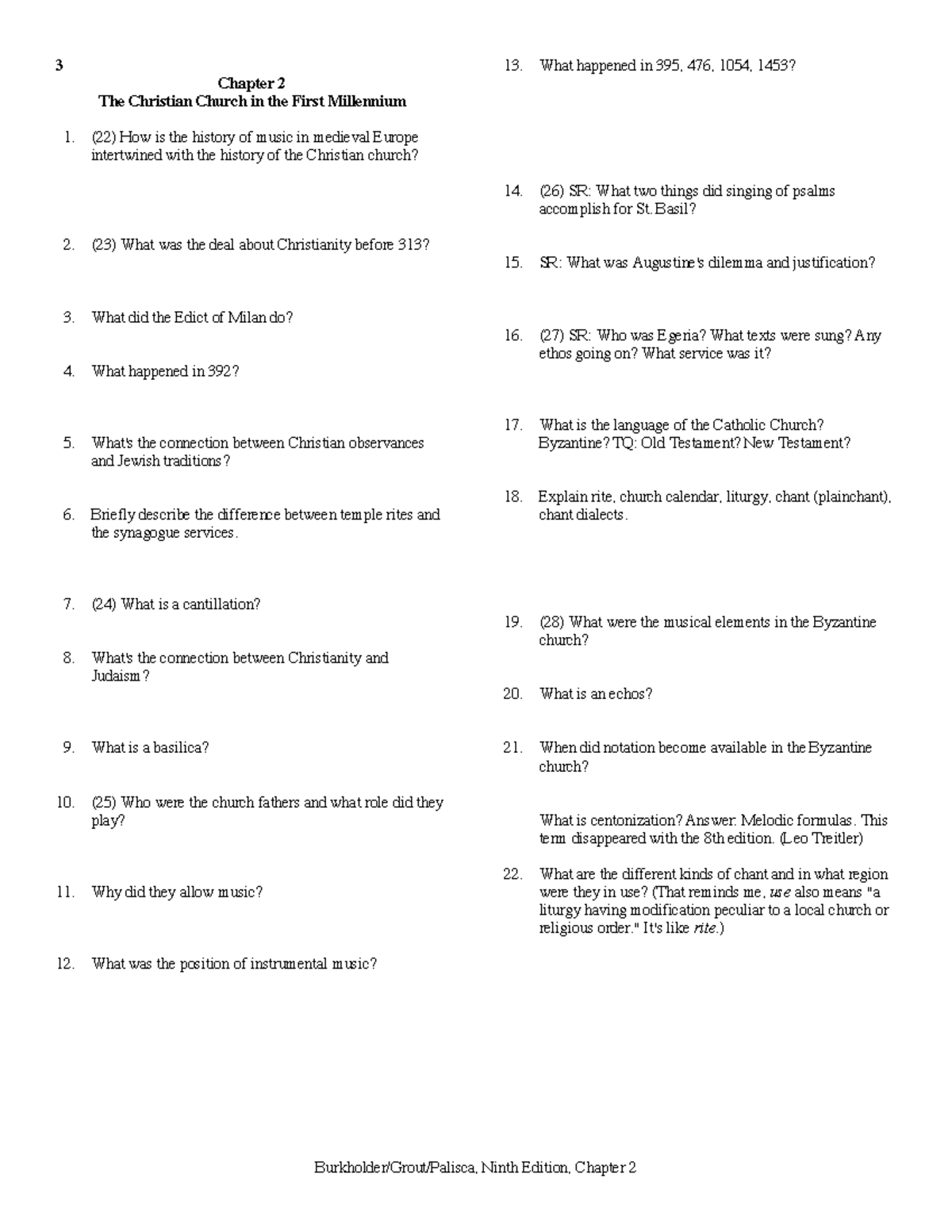 Ninth Chap 2 - no information needed - Burkholder/Grout/Palisca, Ninth ...