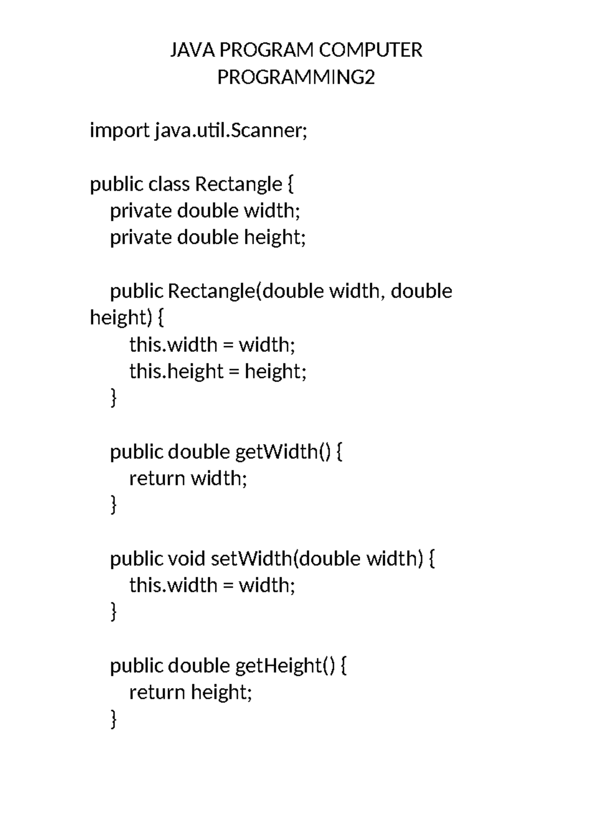 Programjavarectangle - JAVA PROGRAM COMPUTER PROGRAMMING import java.util; public class ...