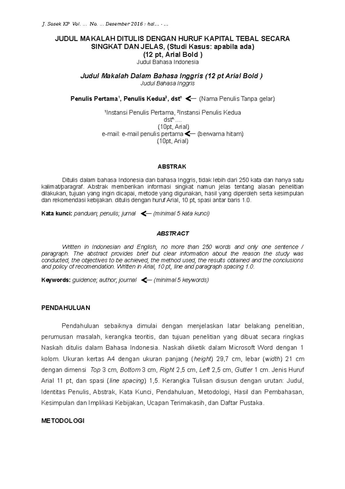 Templet Full Paper - template jurnal - JUDUL MAKALAH DITULIS DENGAN ...