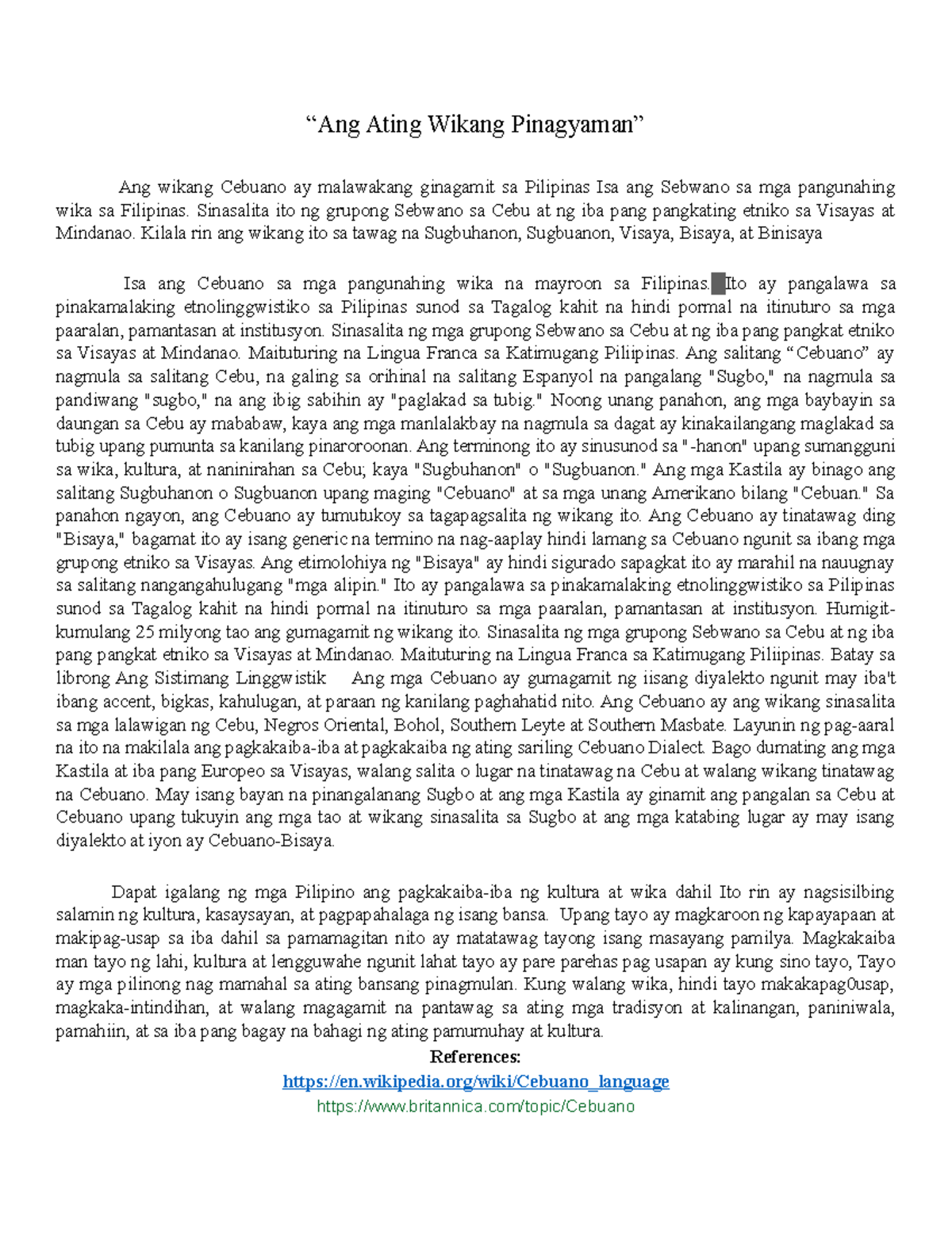 Filipino PROJ - ILOCOS NORTE TOURIST SPOT - “Ang Ating Wikang ...