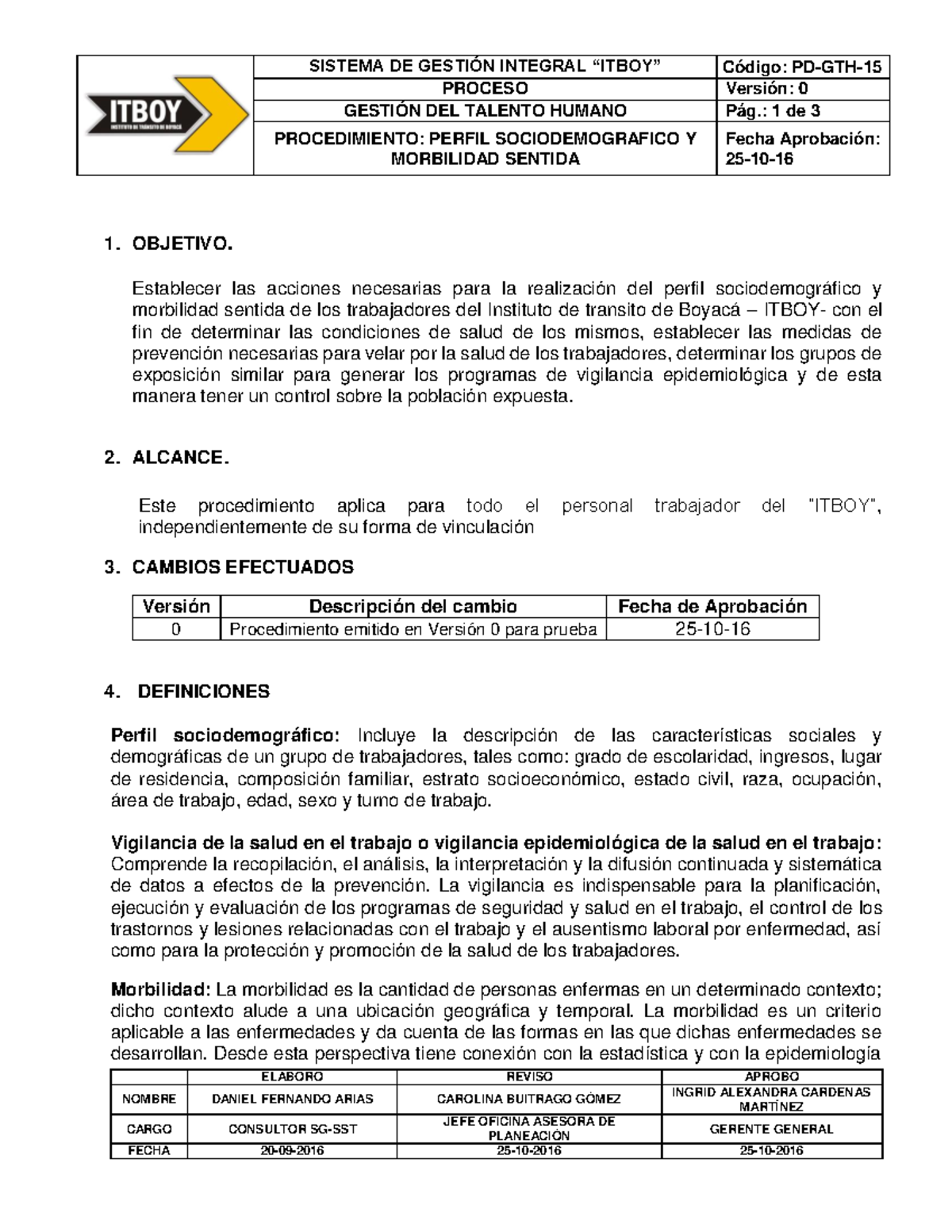 PD-GTH-15 Perfil Sociodemografico Y Morbilidad Sentida - SISTEMA DE ...