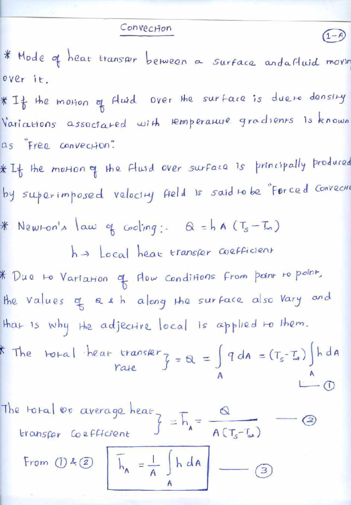 HMT Pass Material-105-170 - Convection Mode of heat transfer between a Surface andafluid movin ...