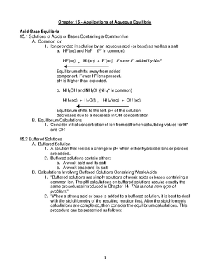 Chapter 14 - Acids and Bases - Chapter 14 - Acids and Bases 14 The ...