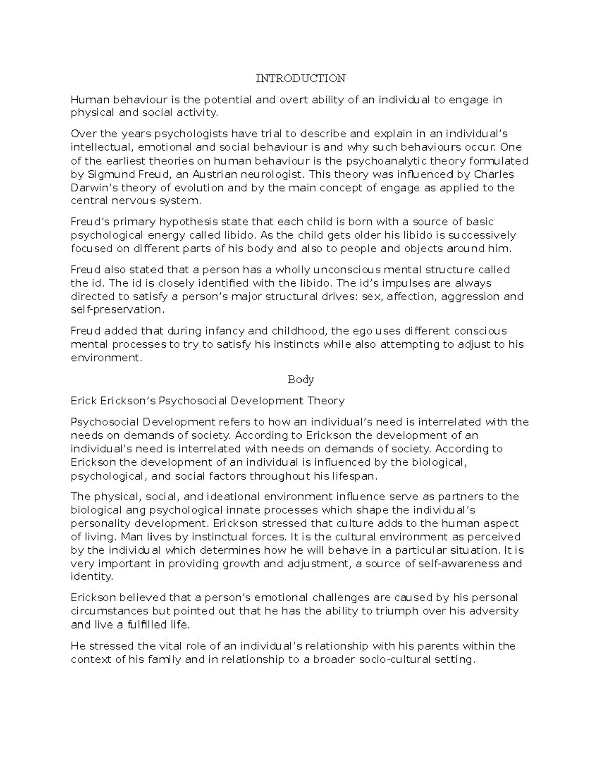 Module 3 VED 4 - INTRODUCTION Human behaviour is the potential and overt ability of an ...