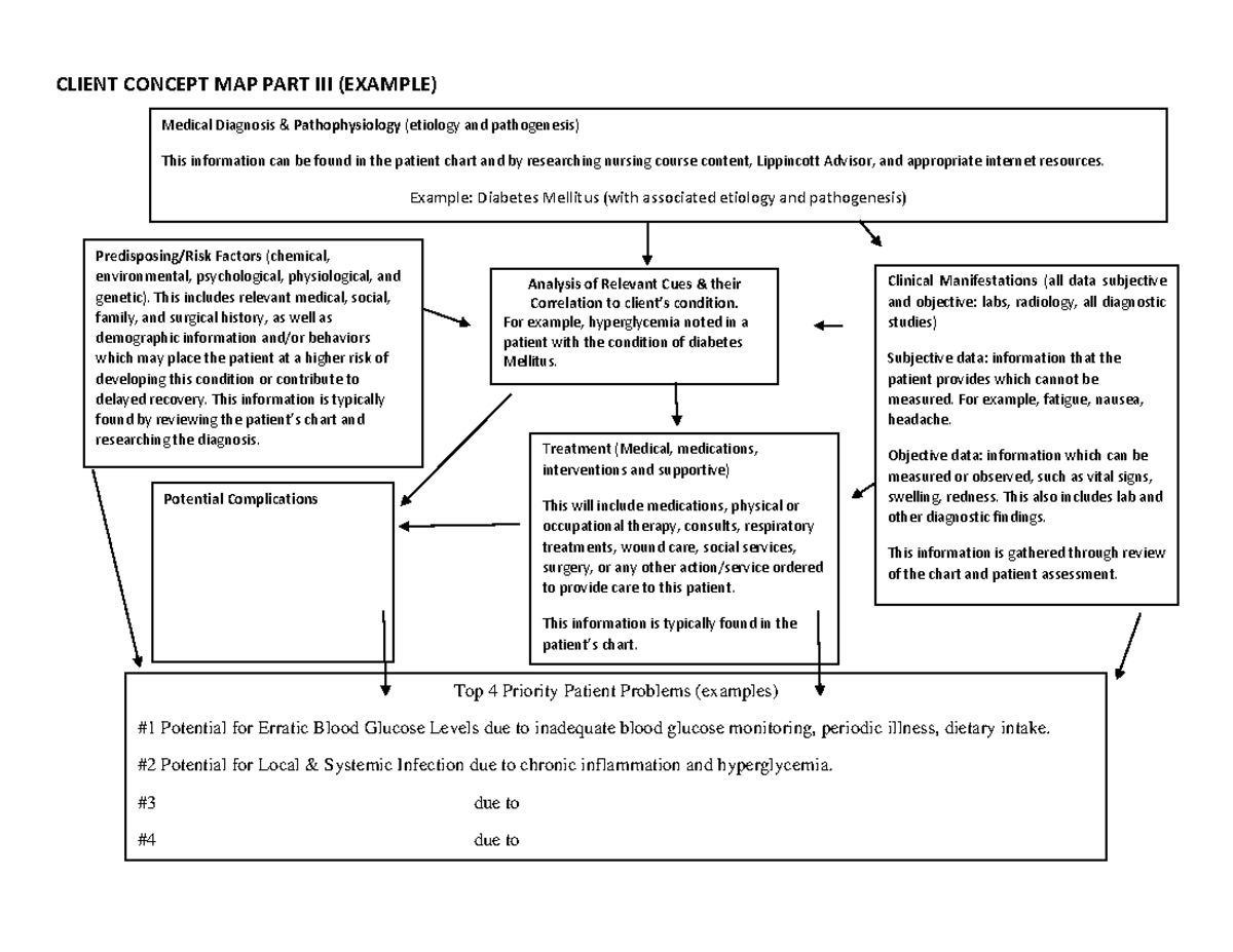 NSG 233 Client Concept Map Susan Weil - CLIENT CONCEPT MAP PART III ...