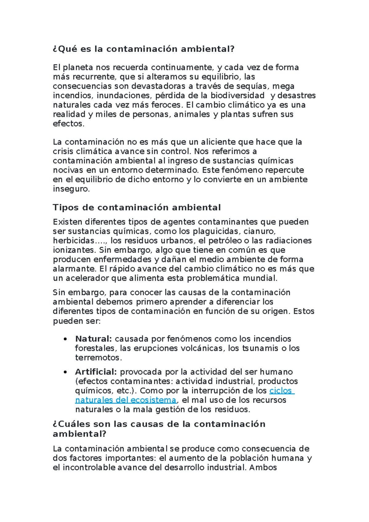 Qué es la contaminación ambiental - ¿Qué es la contaminación ambiental ...