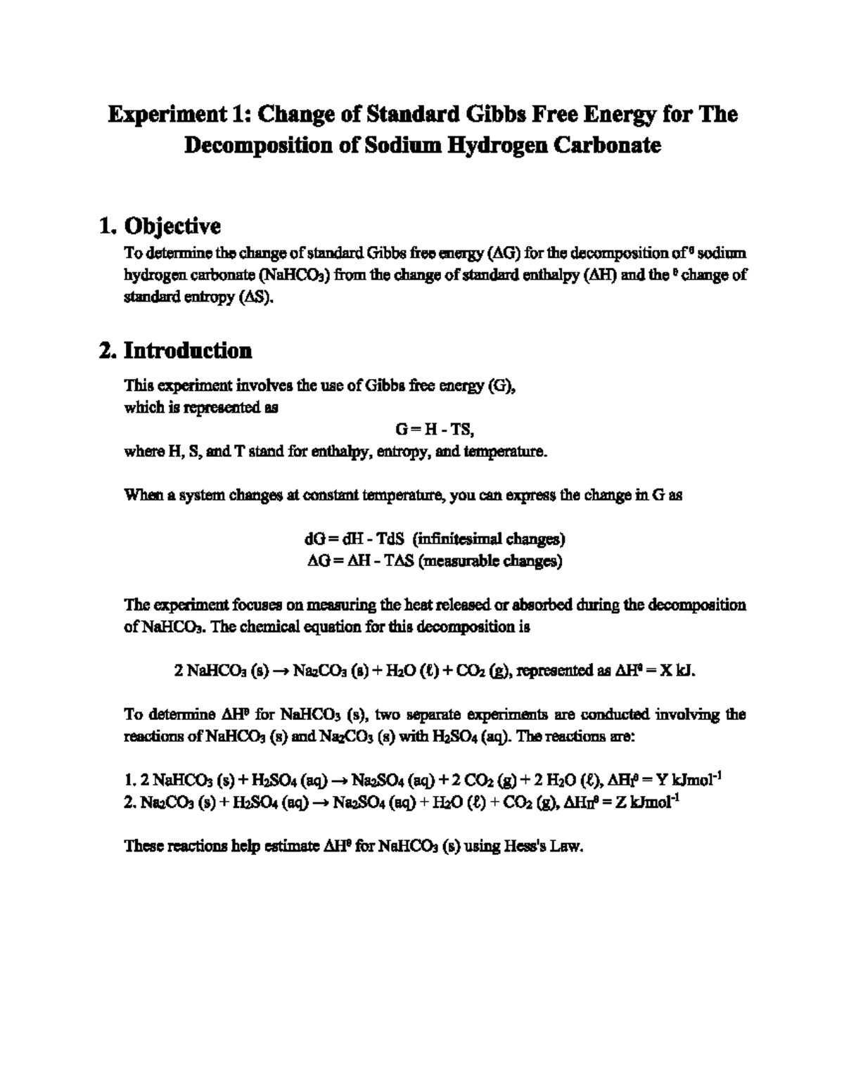 Exp1 chm524 - introduction - Advanced Physical Chemistry - Studocu