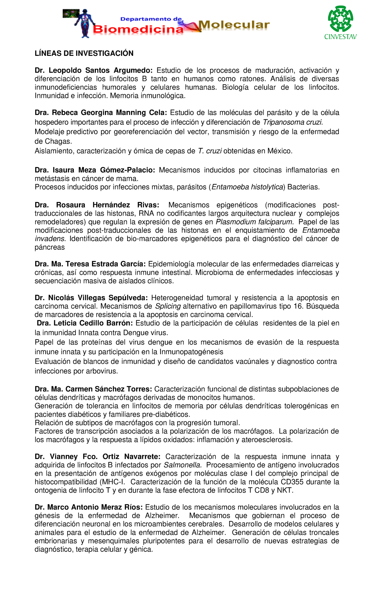 00316-Lineas de Investigacion - LÍNEAS DE INVESTIGACIÓN Dr. Leopoldo ...