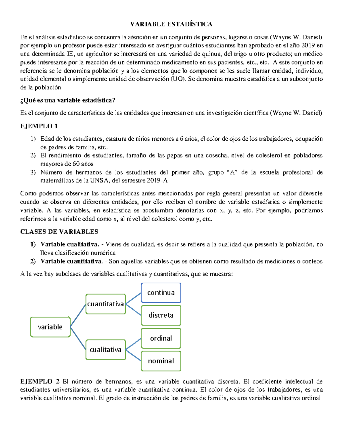 variables estadisticas y ejemplos - VARIABLE ESTADÍSTICA En el análisis ...